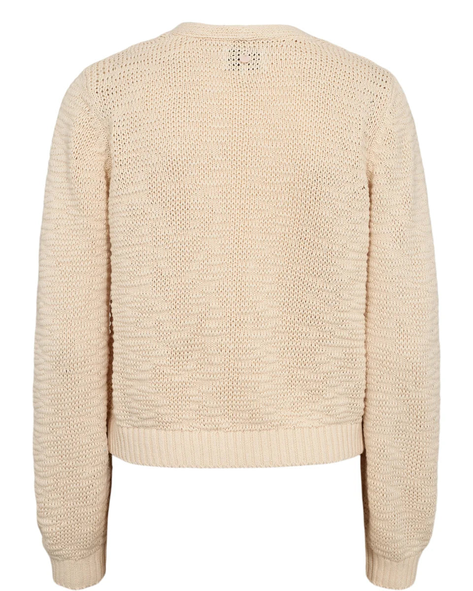 Numph Mirna Cropped Cardigan In Sandshell– Escape Boutique Whitley Bay