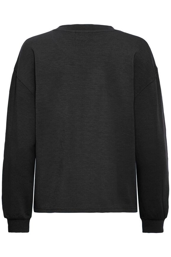 Fransa Aurora Pu 7 Sweatshirt In Black– Escape Boutique Whitley Bay